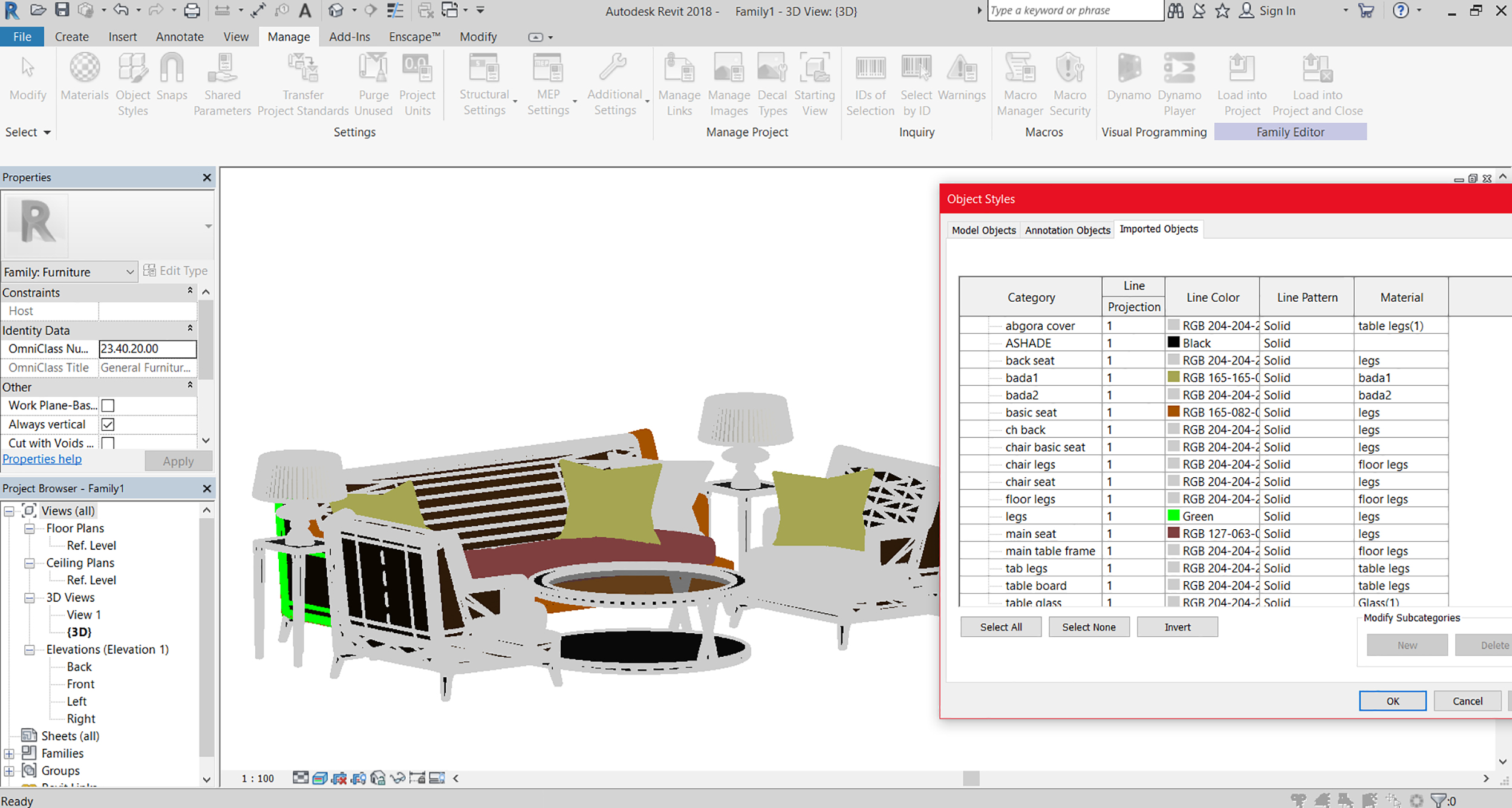 modelo 3d Familia de sofás revit enzo - TurboSquid 2131173