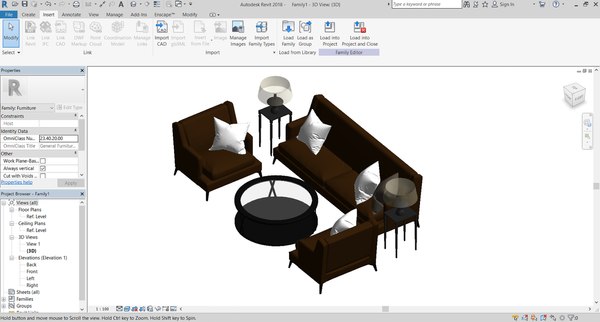 modelo 3d Familia de sofás revit enzo - TurboSquid 2131173