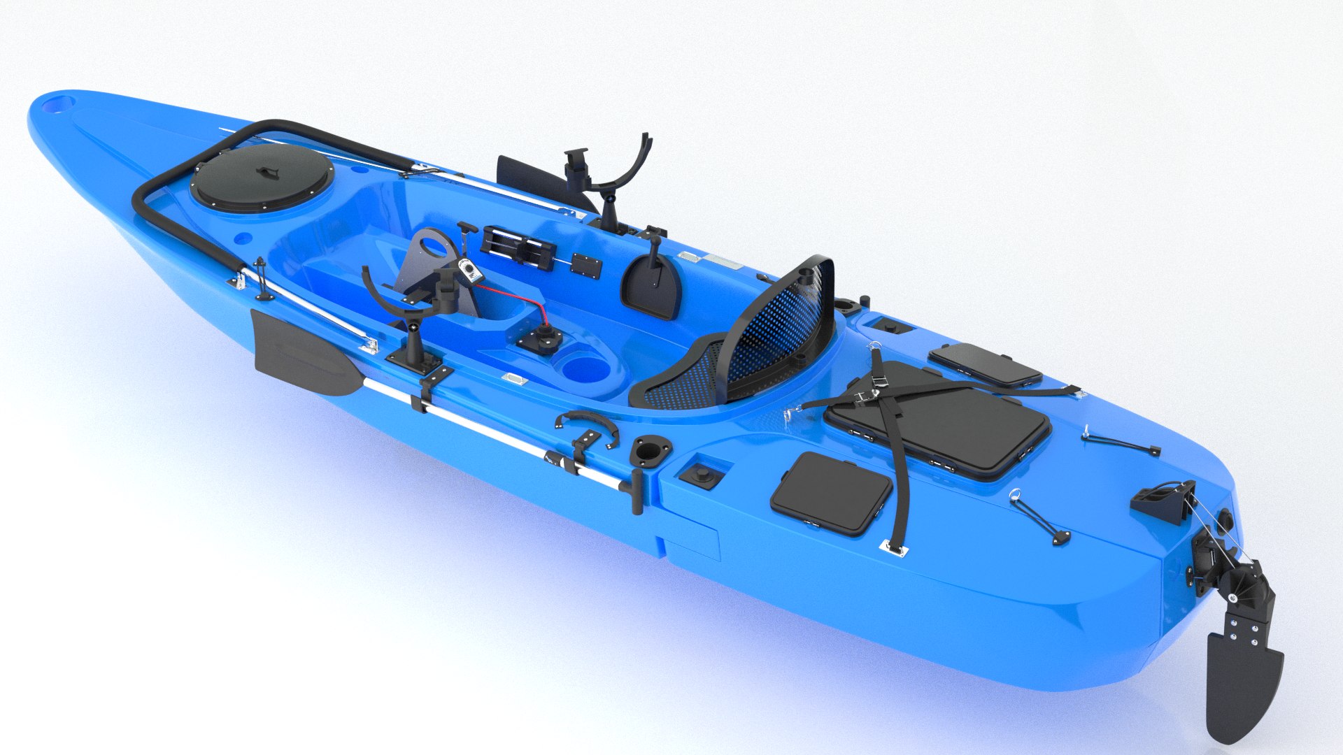 3D Kayak for fishing with an electric motor Haswing Winix HB-54601 Blue ...