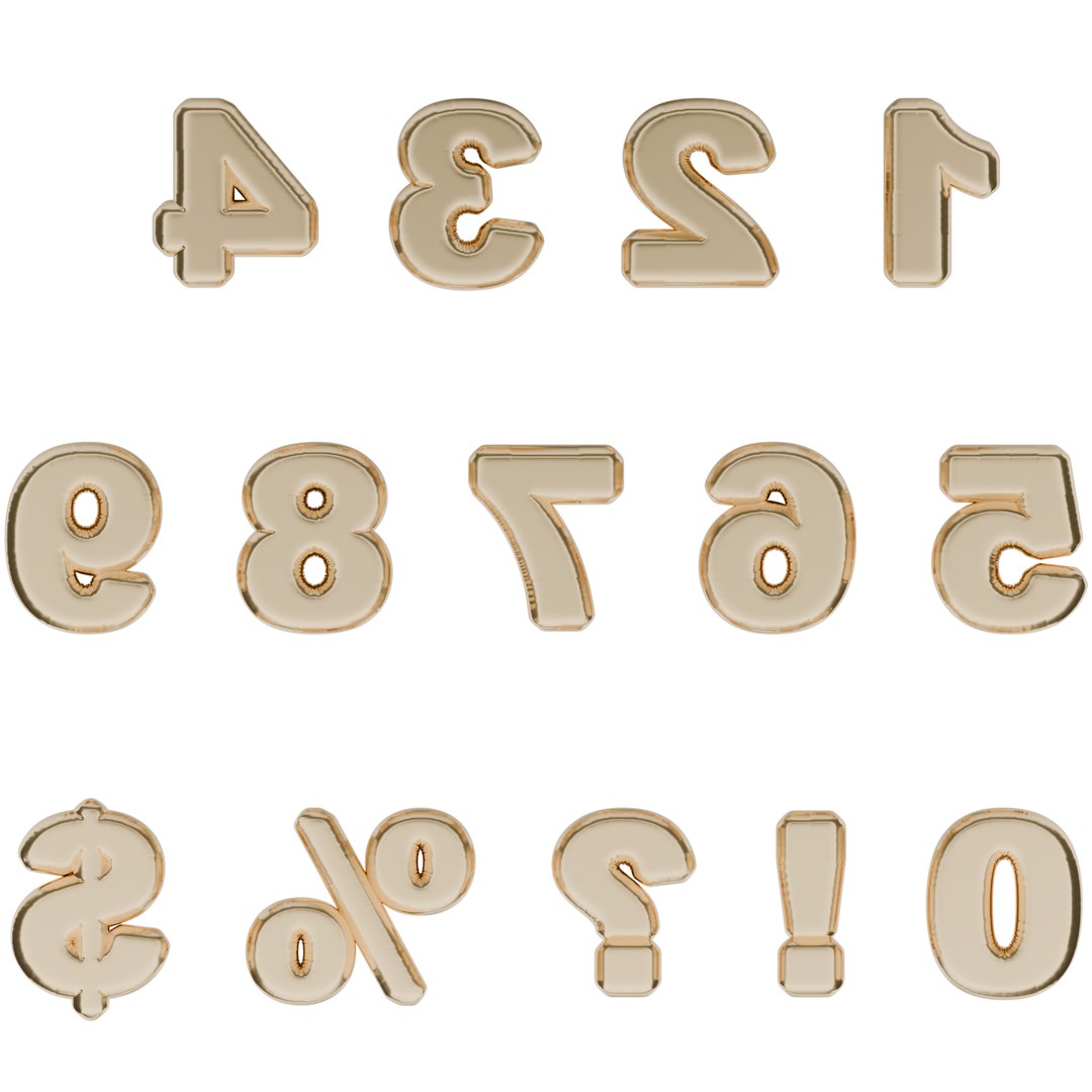 Balloons Numbers 3D Model - TurboSquid 2164657