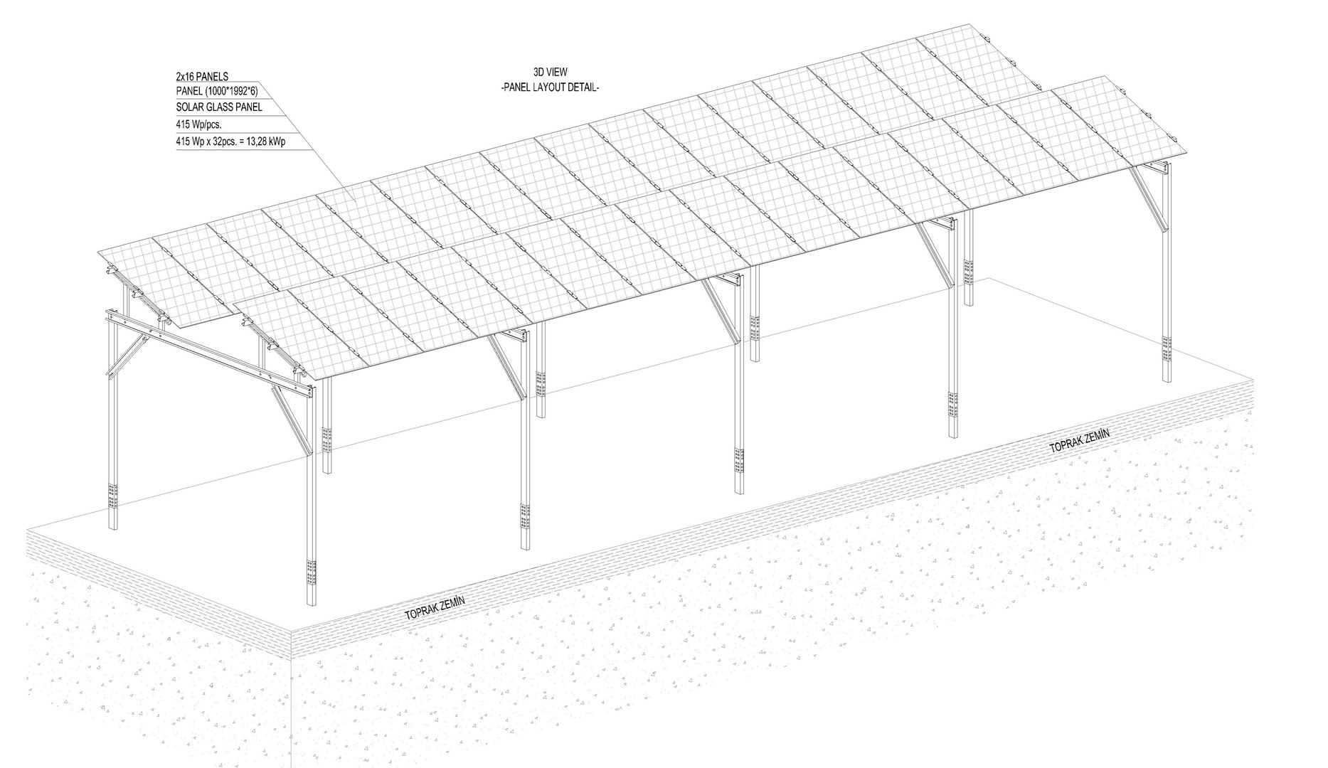 1MW Solar Energy Project On Farmland Type-1 3D Model - TurboSquid 2219056