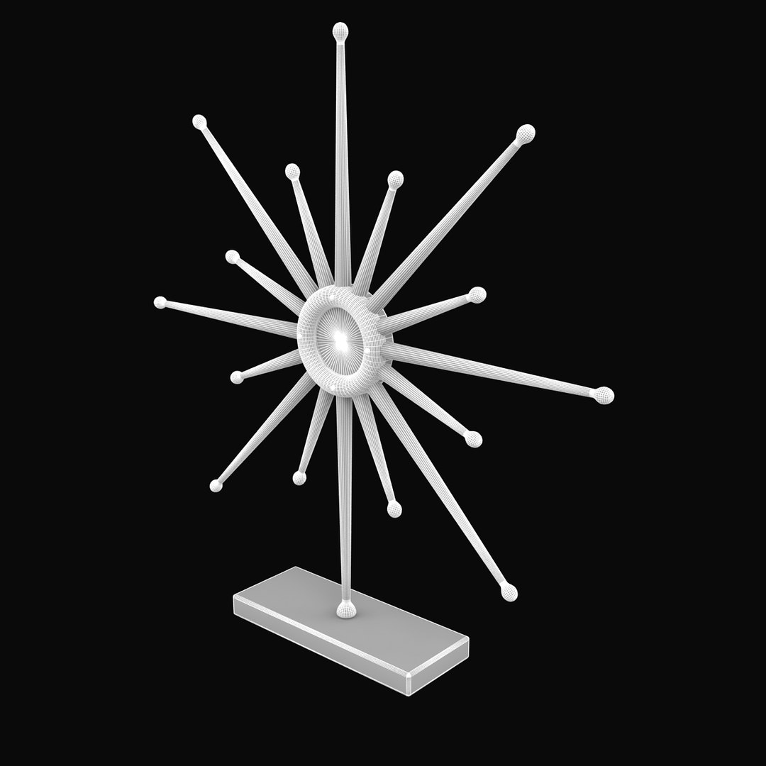 3d Max Star Clock Desk