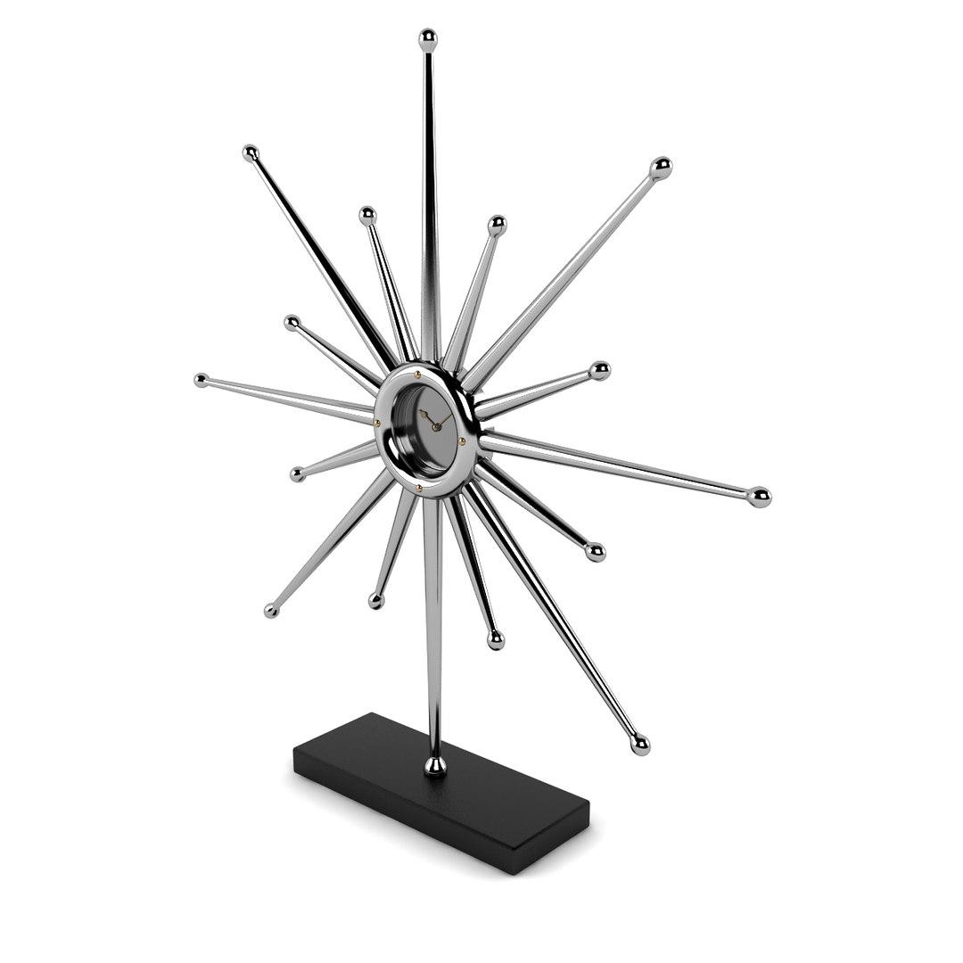 3d Max Star Clock Desk