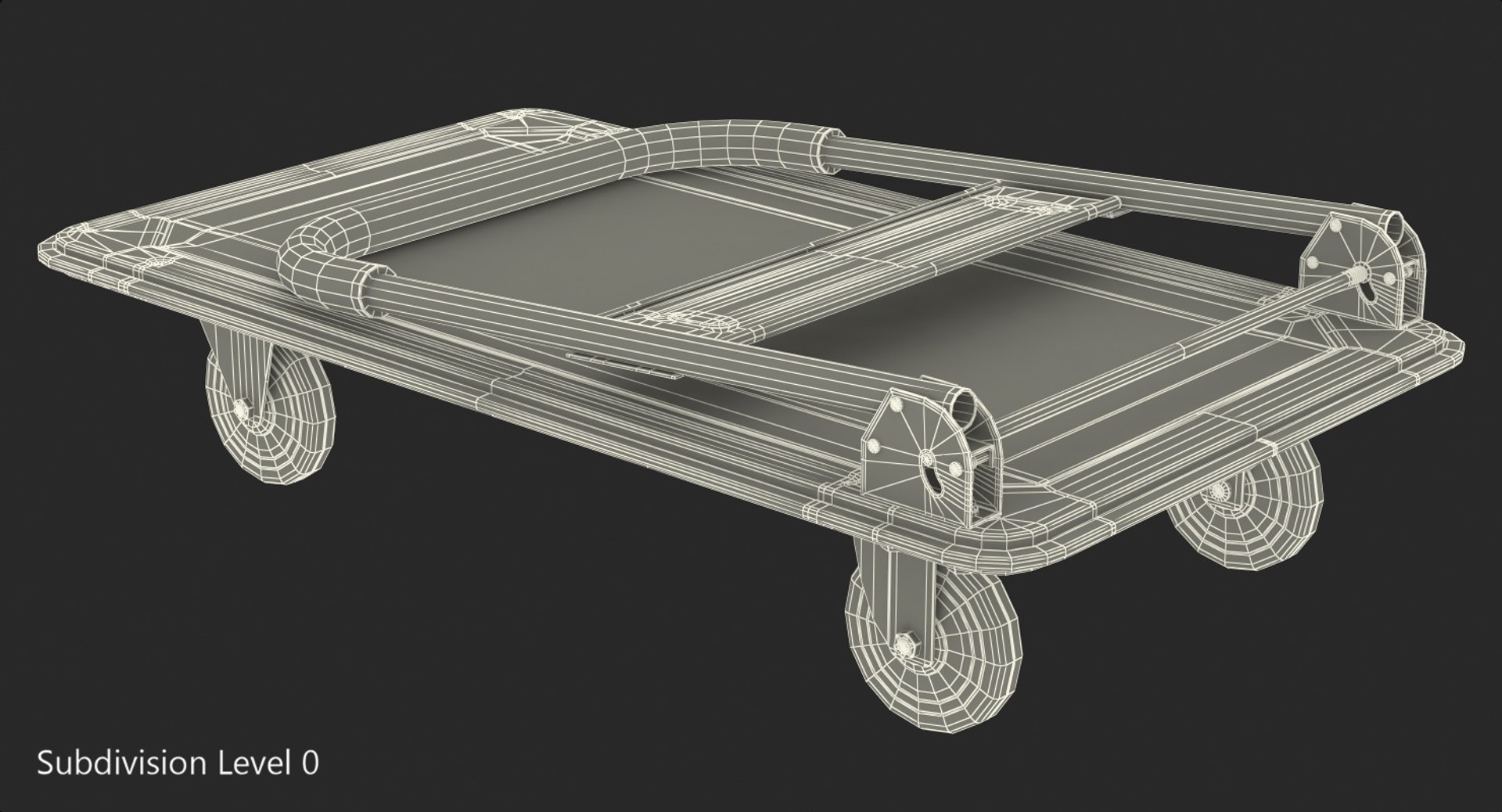 3D folded trolley model - TurboSquid 1415768