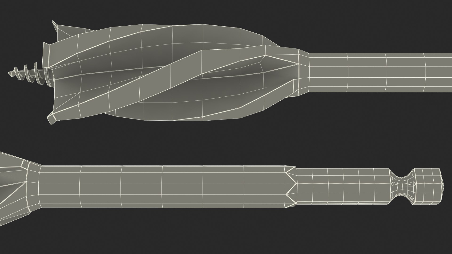 3D Triple Fluted Wood Bit New Model - TurboSquid 2105087