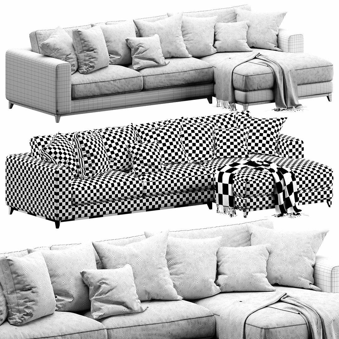 Nick Scali Spencer Chaise Lounge Model - TurboSquid 2031246