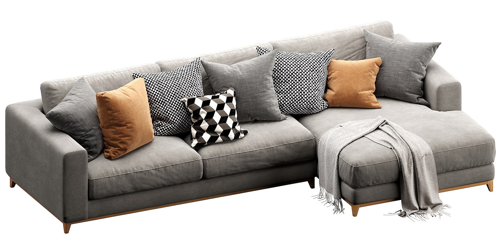 Nick Scali Spencer Chaise Lounge Model - TurboSquid 2031246