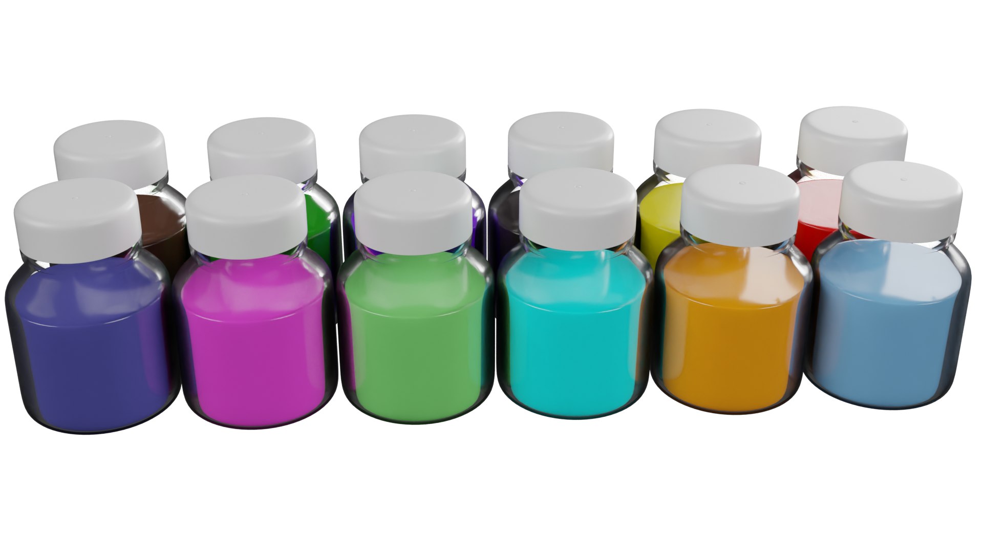 Water Color Bottles 3D Model - TurboSquid 2228947