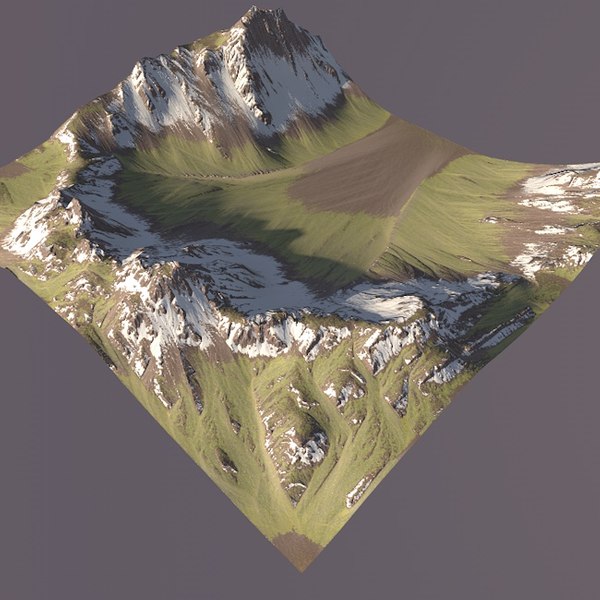 mountain maps terrain 3d model