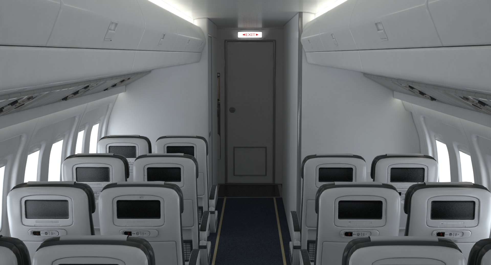 3D Model Airplane Cabin V3 - TurboSquid 1379273