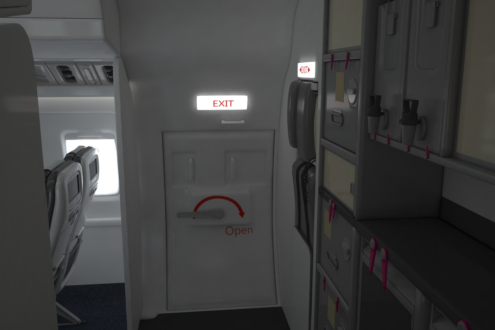 3D Model Airplane Cabin V3 - TurboSquid 1379273