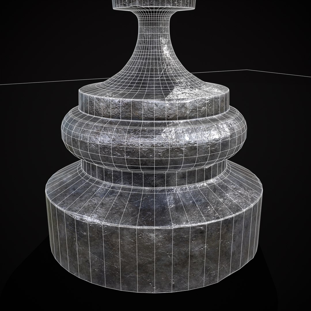 Flowered Iron Vase 3D Model - TurboSquid 2091818