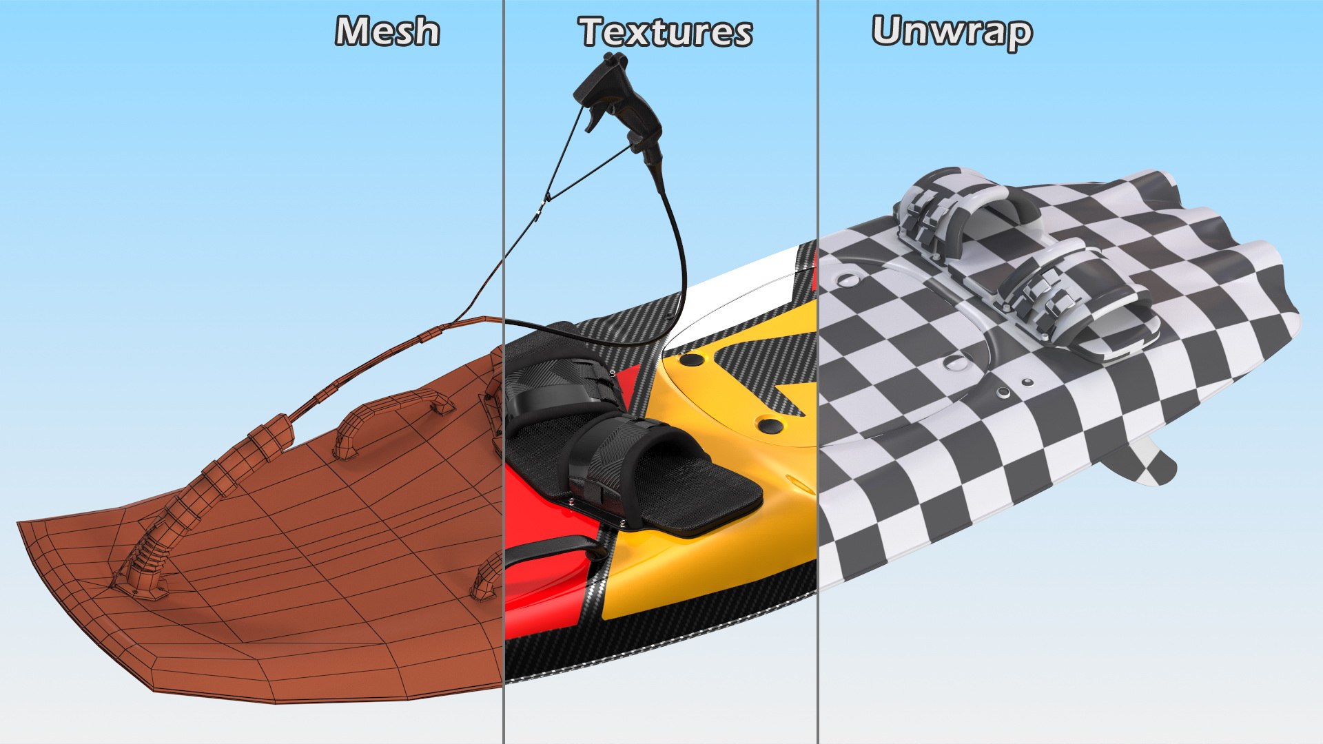 Motorised Carbon Fiber Surfboard model - TurboSquid 1875566