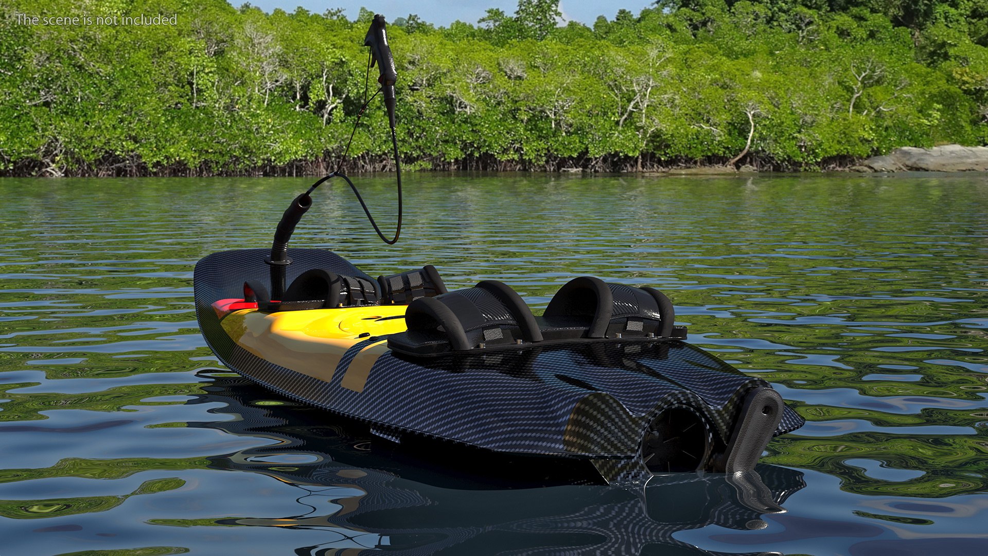 Motorised Carbon Fiber Surfboard model - TurboSquid 1875566