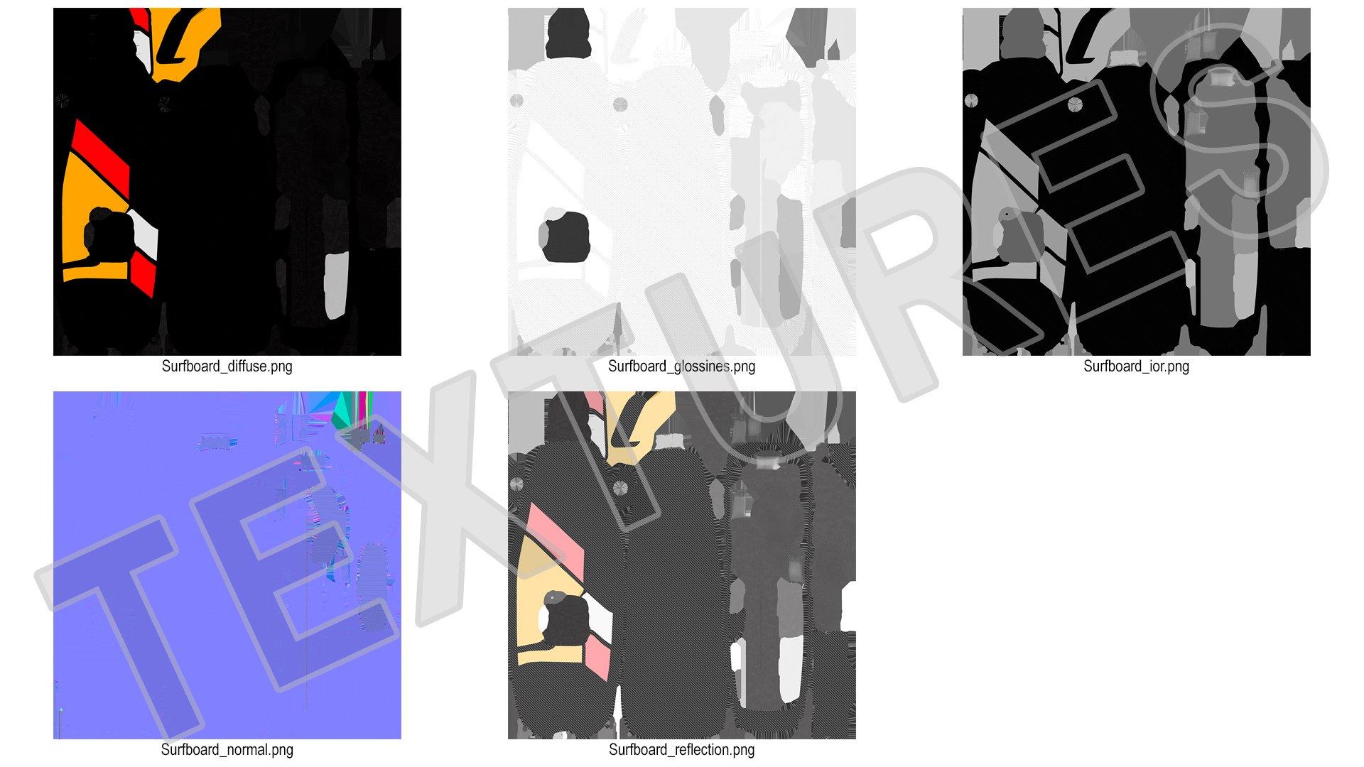 Motorised Carbon Fiber Surfboard model - TurboSquid 1875566