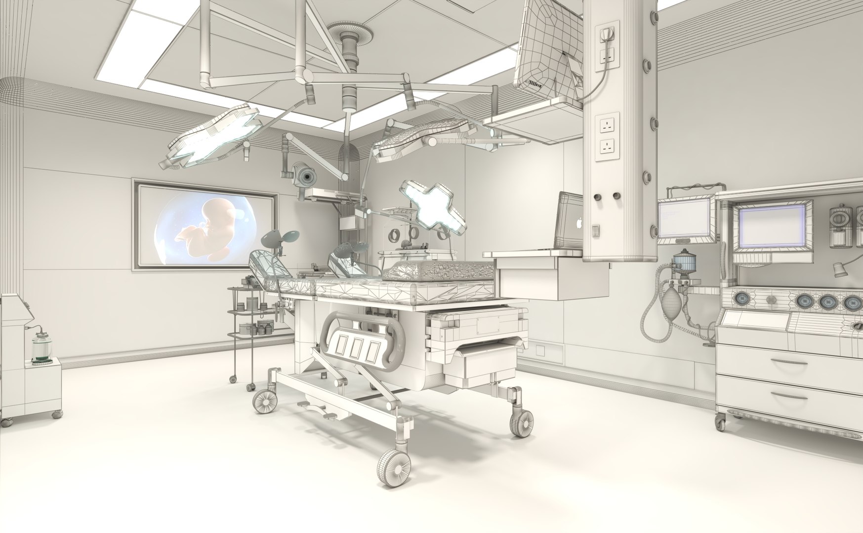 Delivery Room 3D Model - TurboSquid 2159131