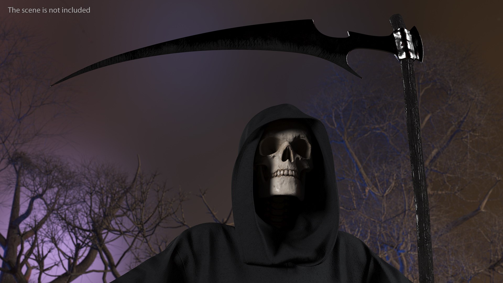 Death Character With Scythe Rigged For Maya 3D Model - TurboSquid 1859725