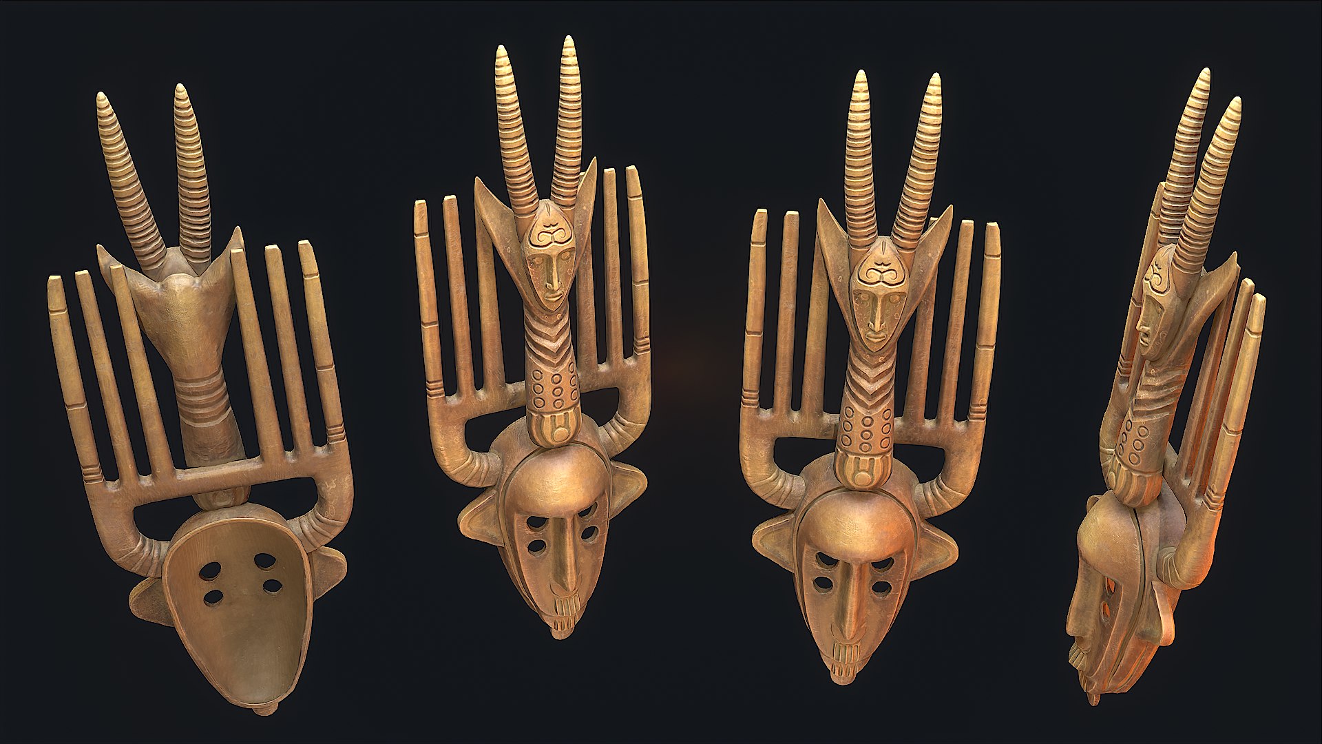 3D African mask 10 - TurboSquid 2173785