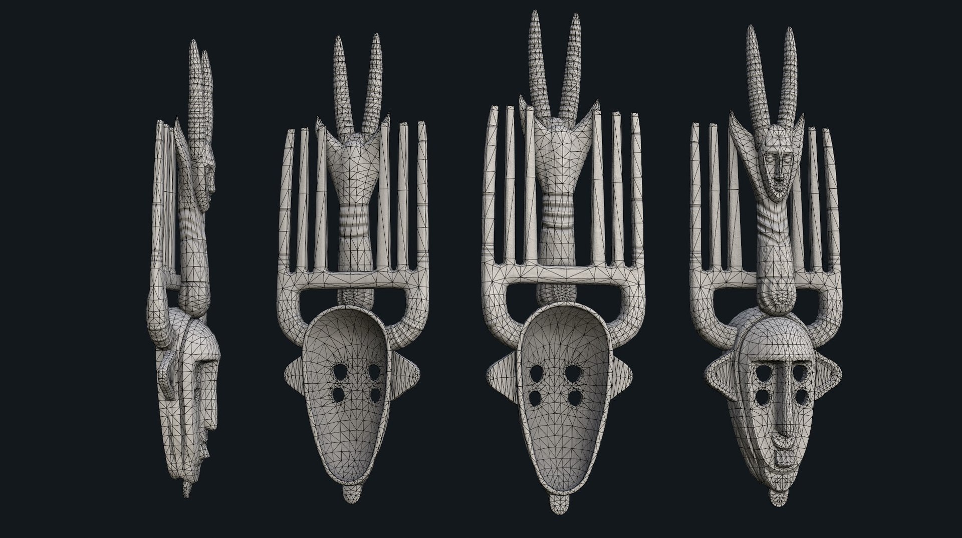 3D African mask 10 - TurboSquid 2173785