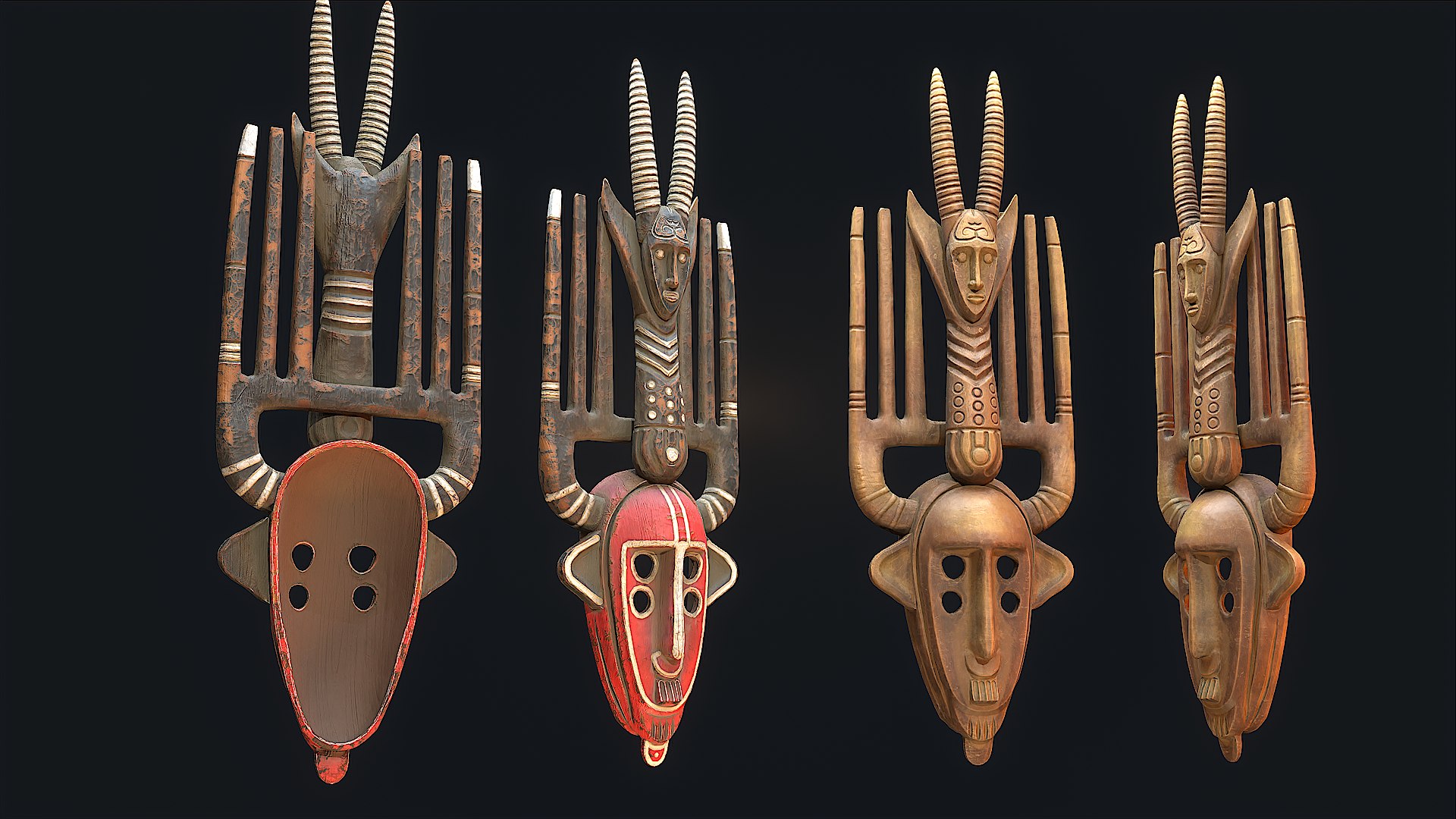3D African mask 10 - TurboSquid 2173785