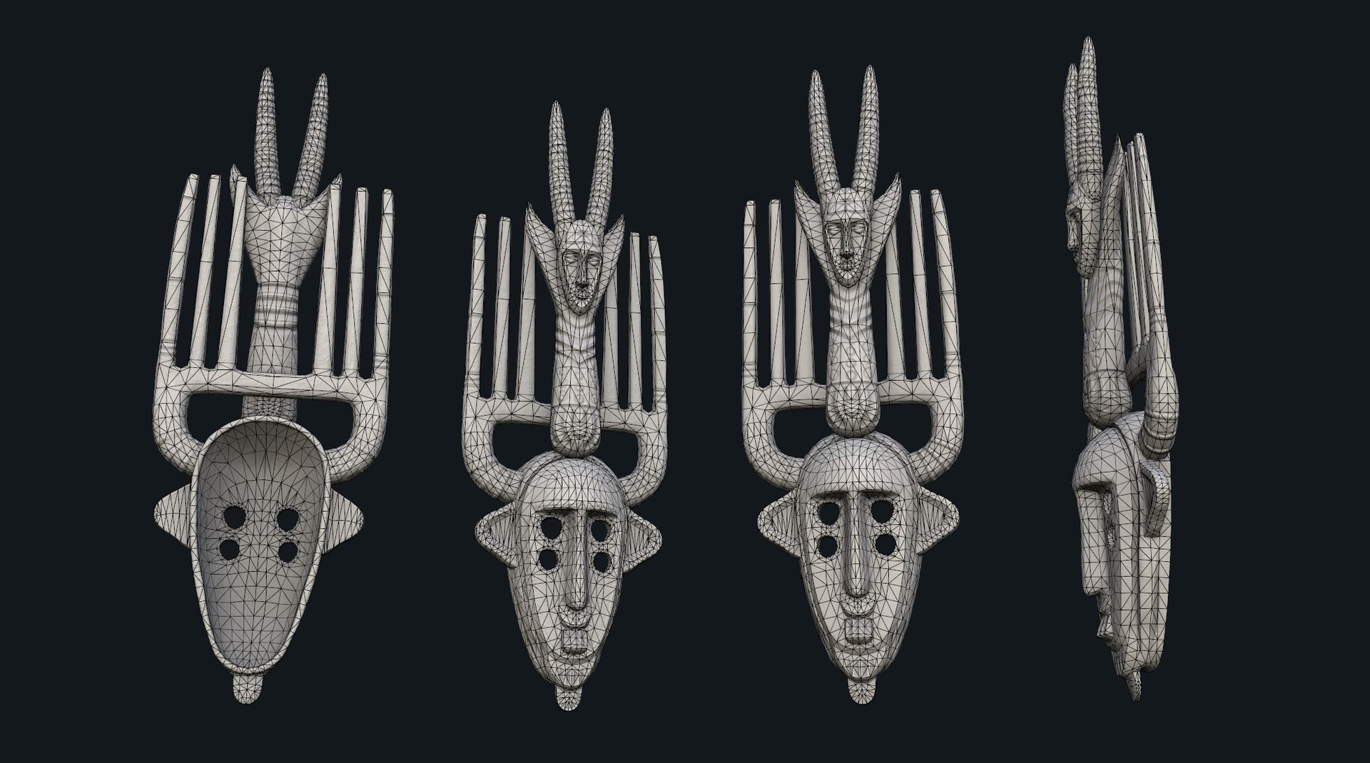 3D African mask 10 - TurboSquid 2173785