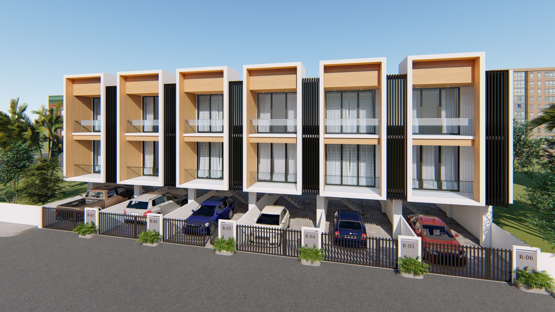 Row House Model - TurboSquid 1508155