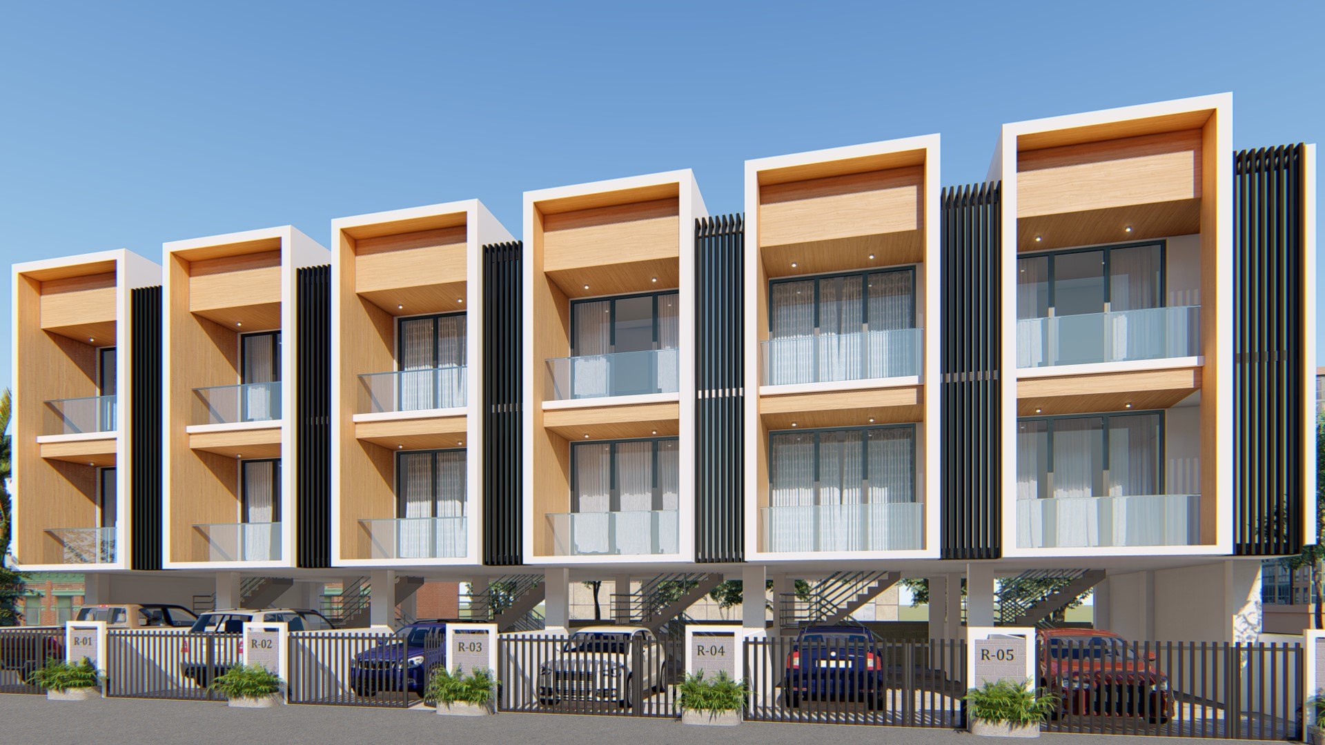 Row House Model - TurboSquid 1508155