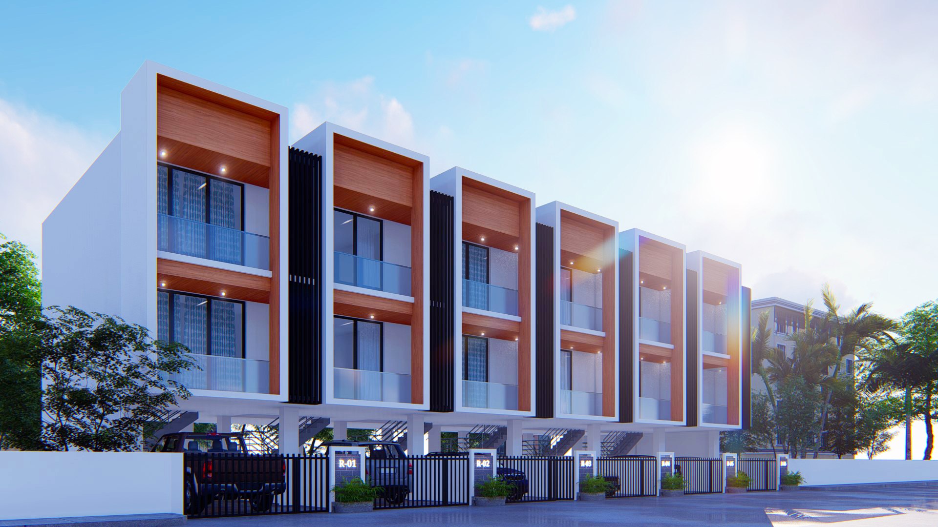 Row House Model - TurboSquid 1508155