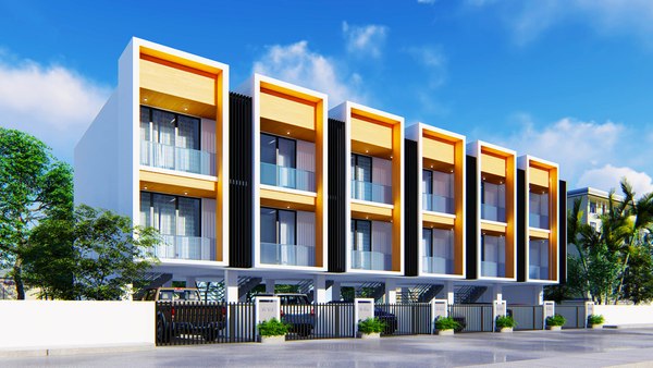 Row House 3D Models for Download | TurboSquid