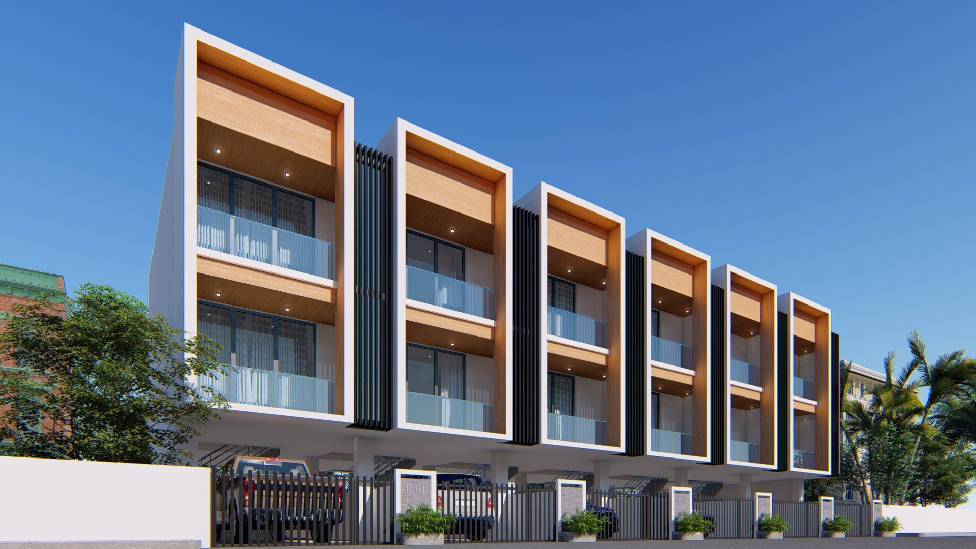 Row House Model - TurboSquid 1508155