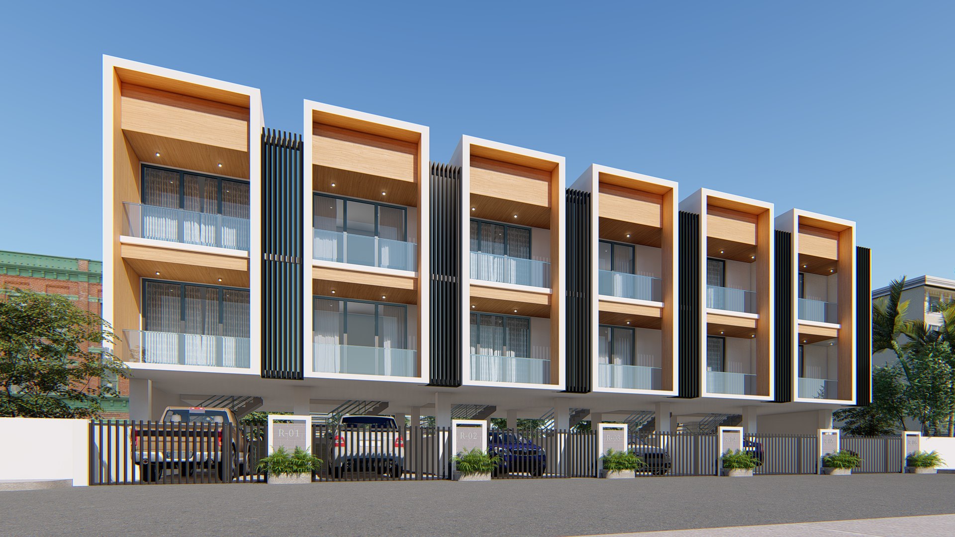 Row House Model - TurboSquid 1508155