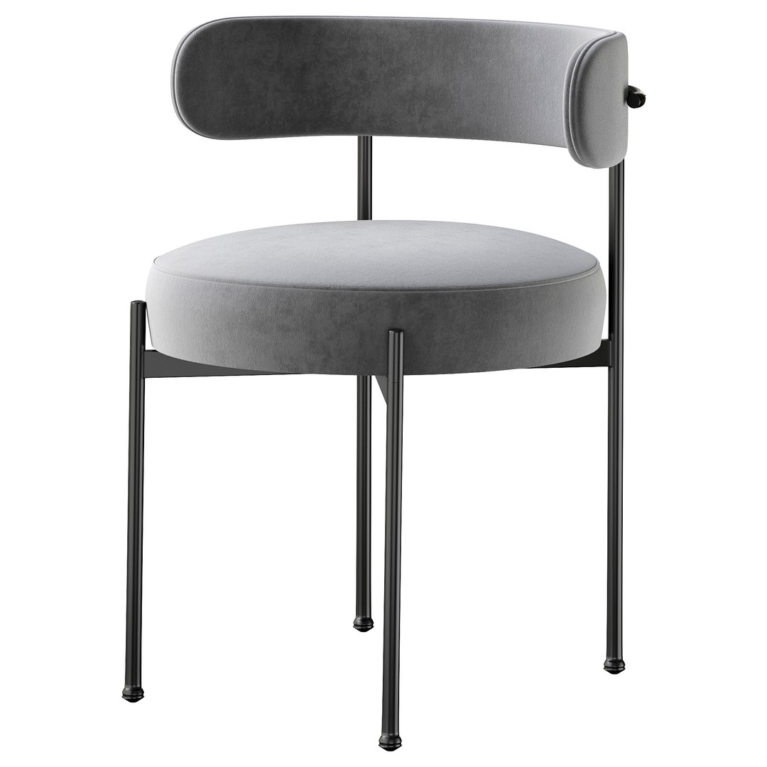 3D Inesse Boucle Ivory Dining Chair - TurboSquid 2116089