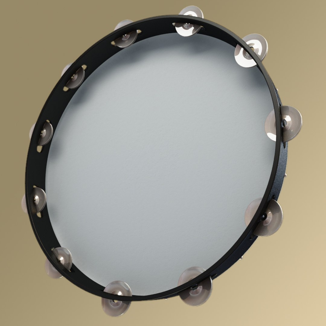 Tambourine Modelled 3d C4d