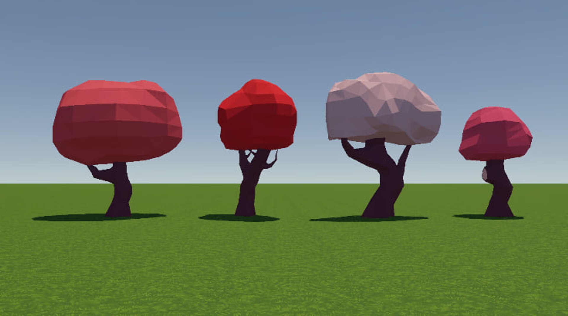 Minimalism Low-Poly Trees Pack Model - TurboSquid 2367288