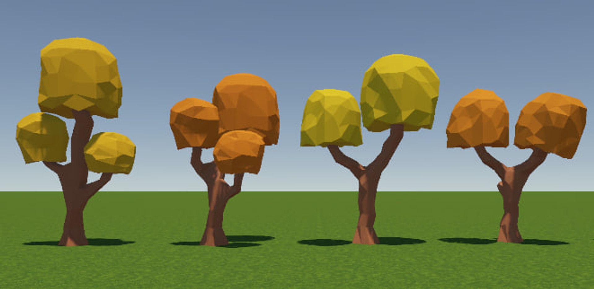 Minimalism Low-Poly Trees Pack Model - TurboSquid 2367288