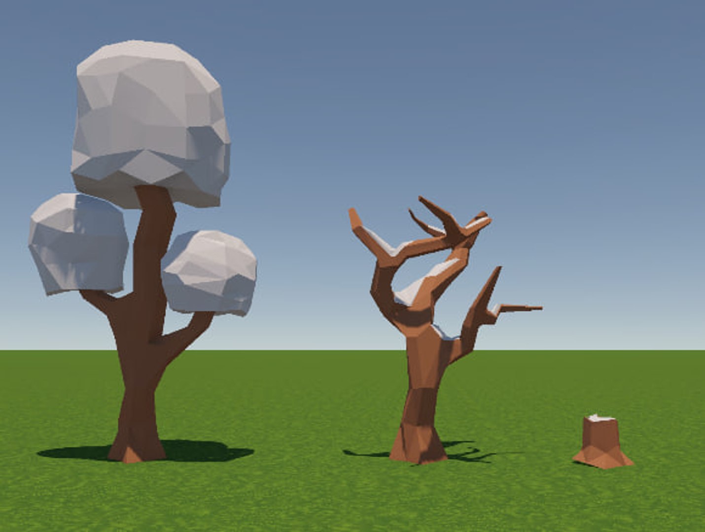 Minimalism Low-Poly Trees Pack Model - TurboSquid 2367288