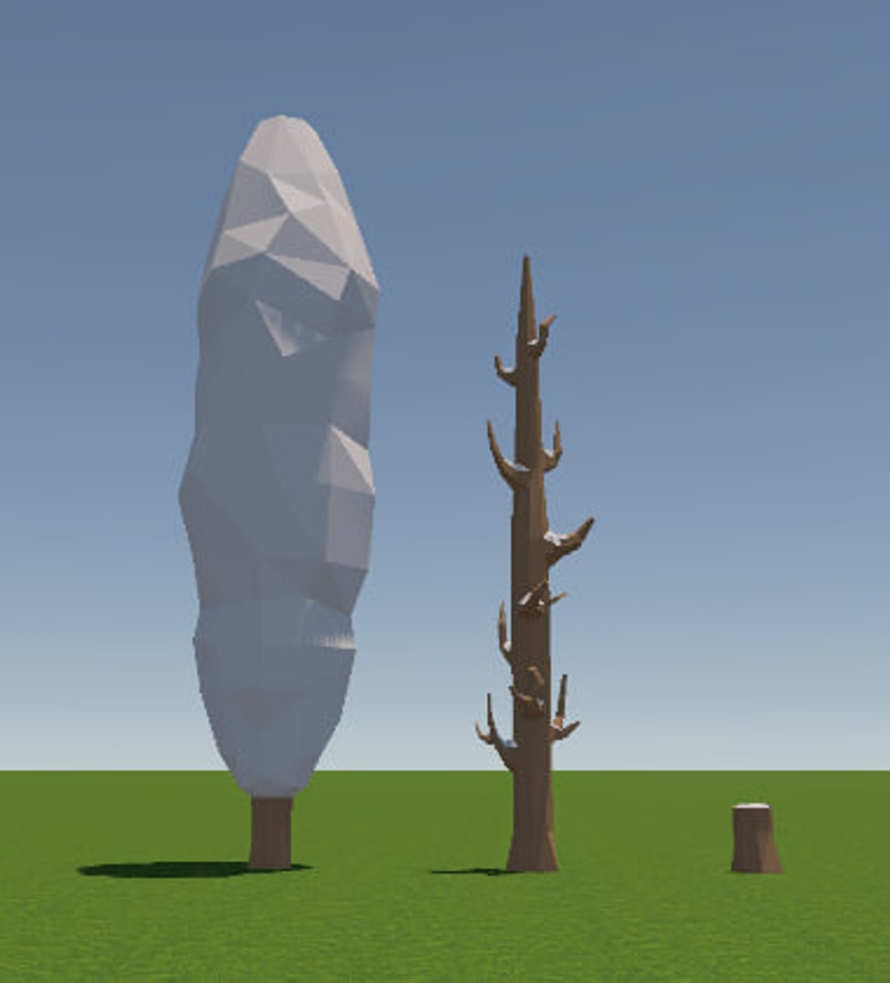 Minimalism Low-Poly Trees Pack Model - TurboSquid 2367288