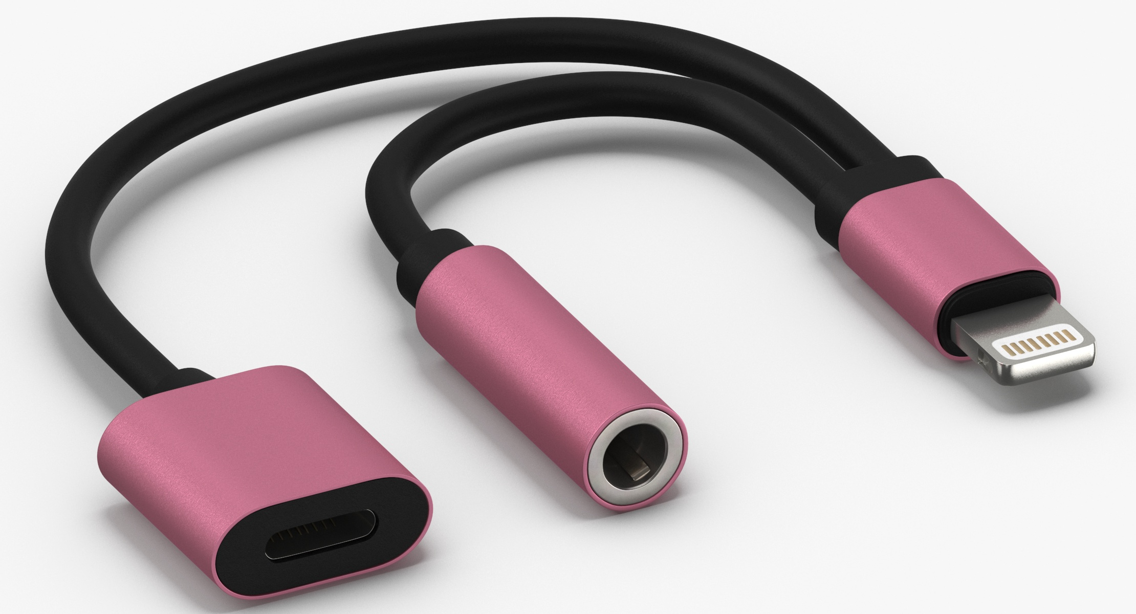 3D lightning jack aux adapter - TurboSquid 1508673