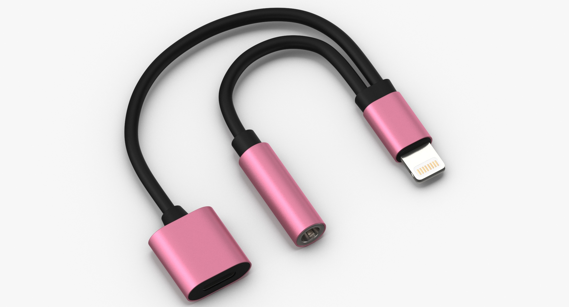 3D lightning jack aux adapter - TurboSquid 1508673