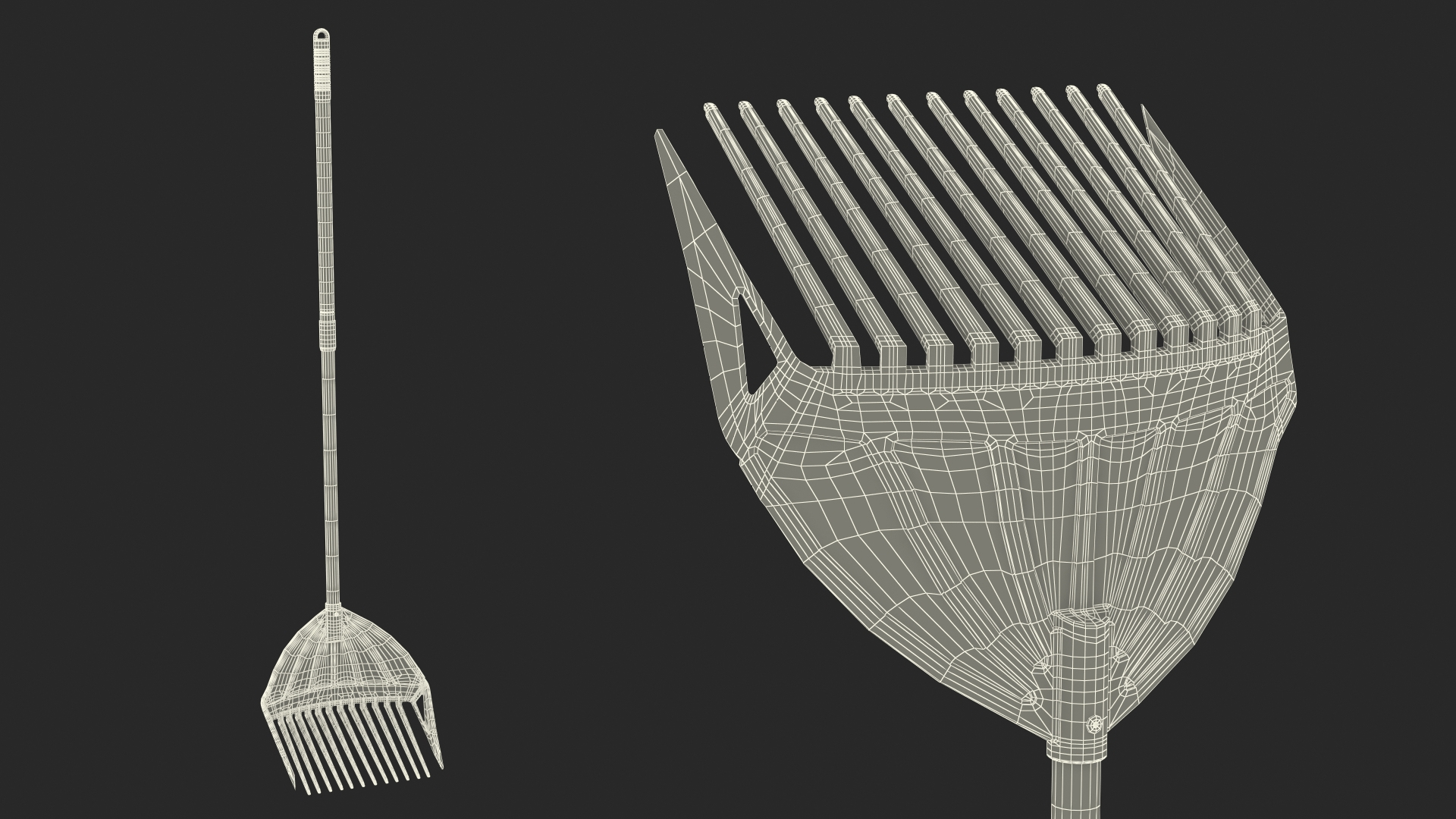Mltools Combined Rake Shovel Model - TurboSquid 1685643