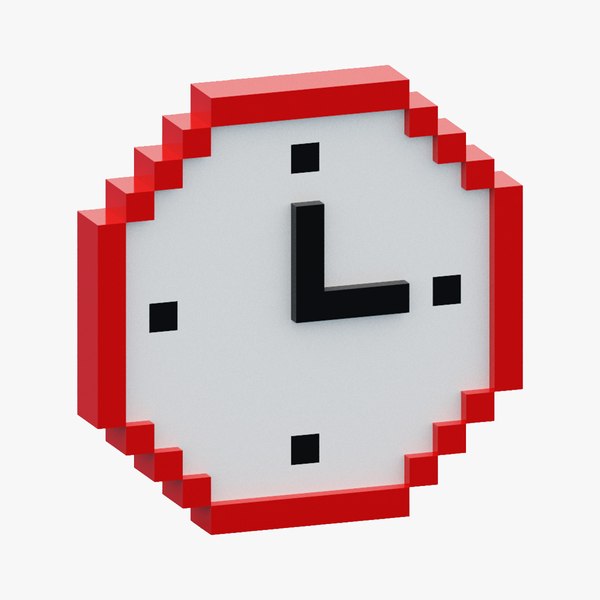 modelo 3d Voxel Red Clock - TurboSquid 1979641