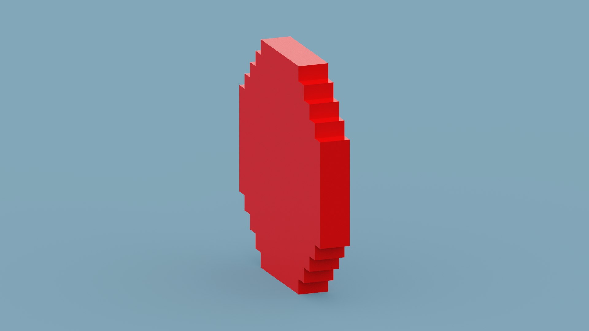 3D Voxel Red Clock Model - TurboSquid 1979641