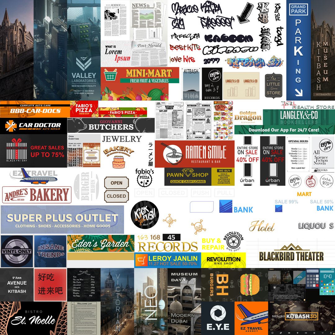 Urban Storefronts Scene Asset 3D 3D - TurboSquid 2288725