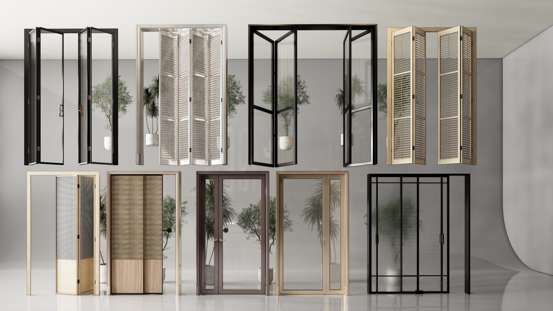 Interior Folding Shutter Door -A2 3D Model - TurboSquid 2386606