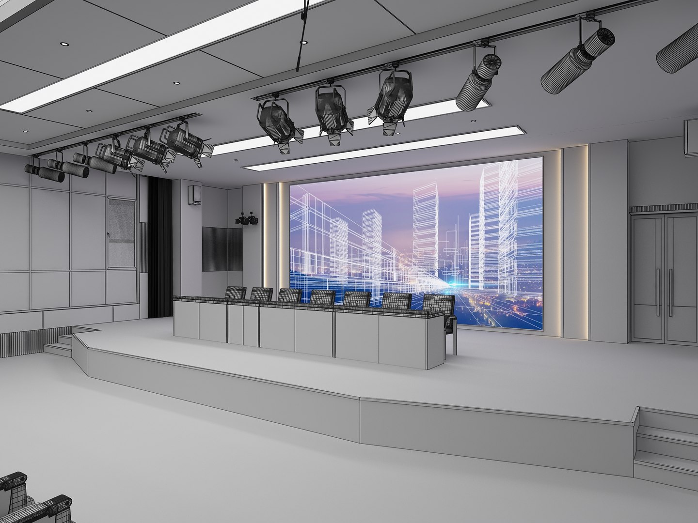 University Lecture Theatre 3D Model - TurboSquid 2210895