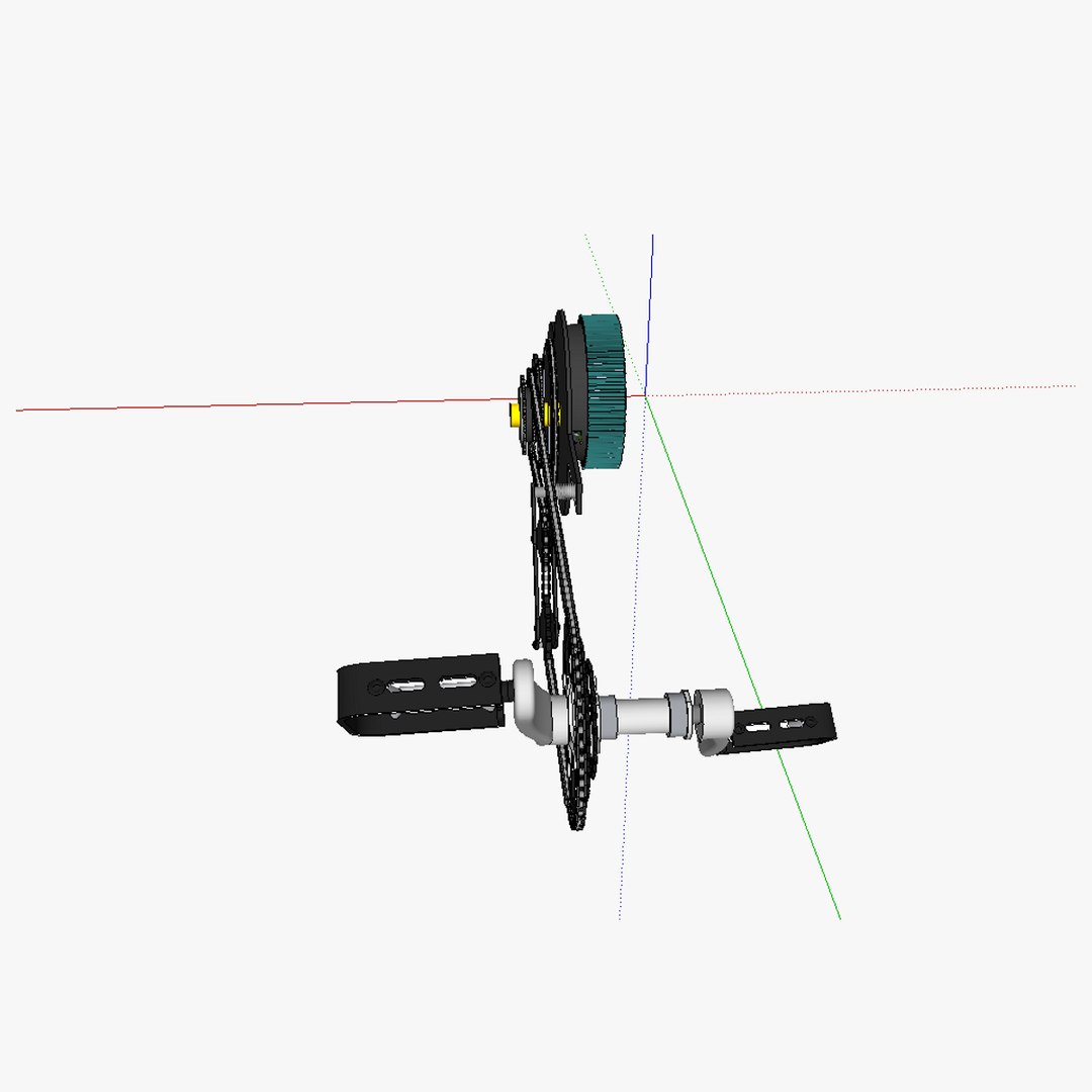 3d Model Electric Bicycle Drivetrain