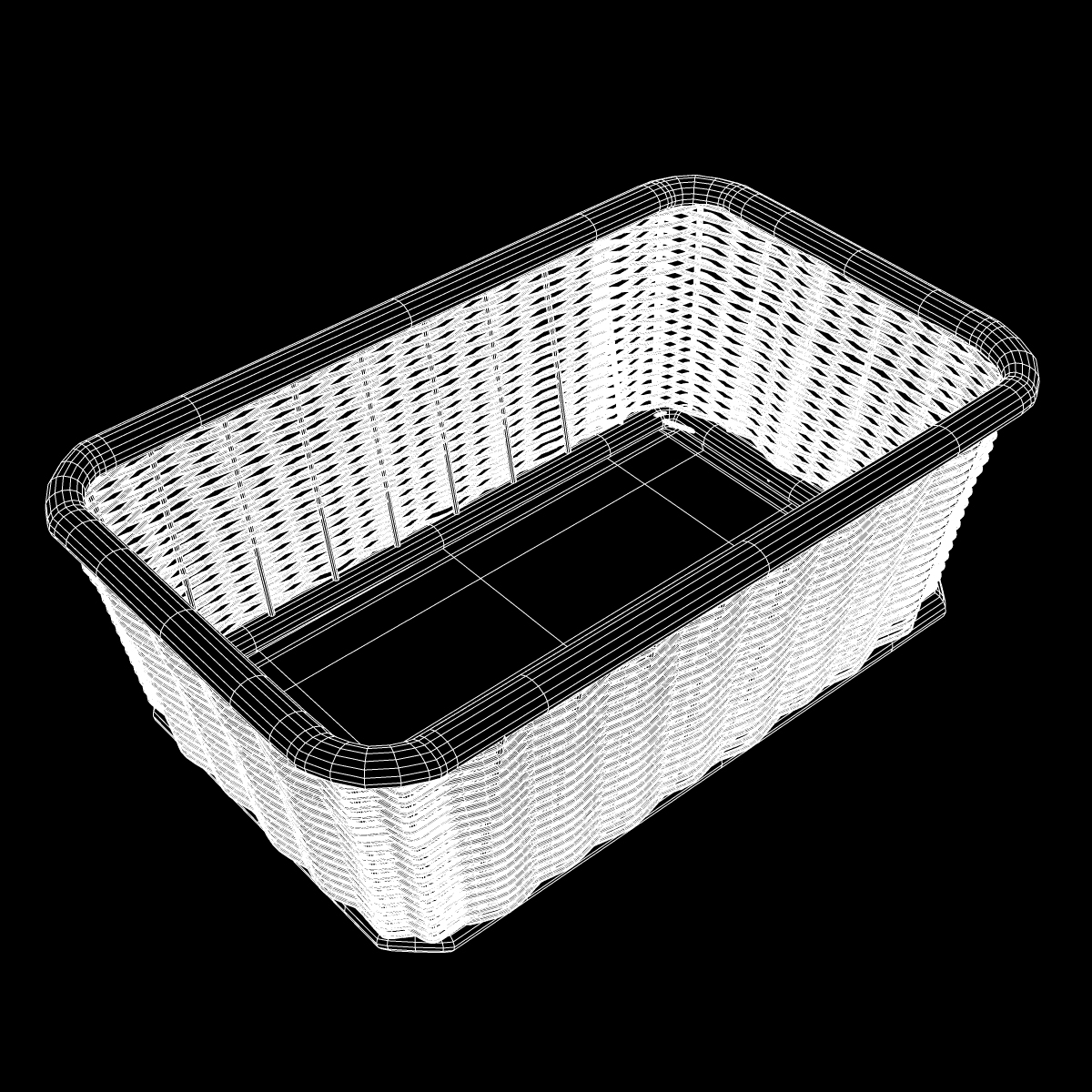 wicker basket 3d model