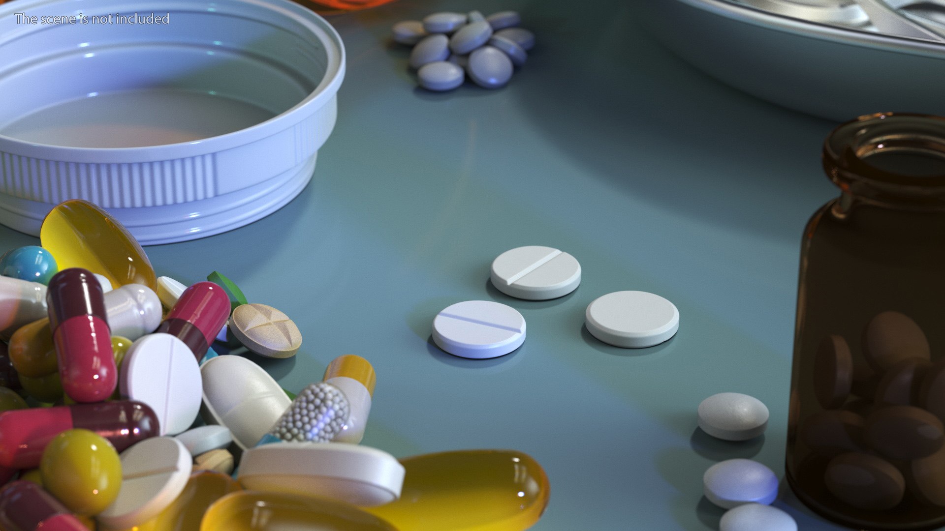 3D Round Split Pill Model - TurboSquid 2342336