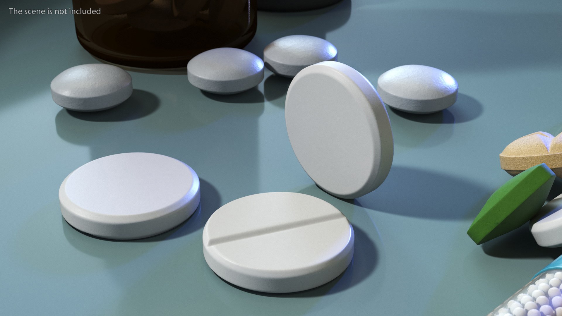 3D Round Split Pill Model - TurboSquid 2342336
