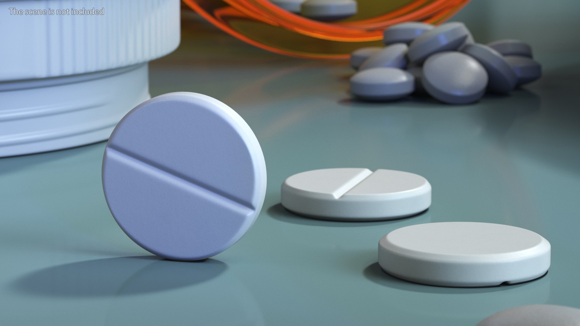 3D Round Split Pill Model - TurboSquid 2342336